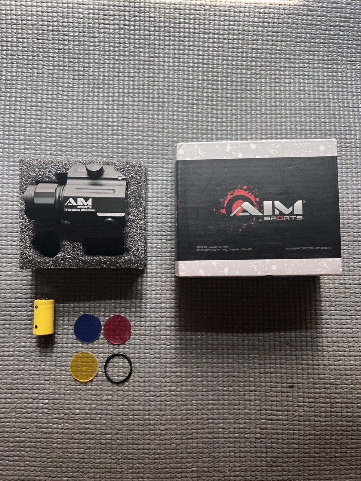 AIM SPORTS COMPACT FLASHLIGHT 220 LUMENS W/QR MOUNT | eBay