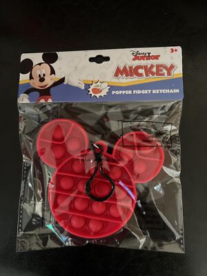 Mickey Mouse Red Popper Fidget Keychain Backpack Clip Sensory Toy - New ...