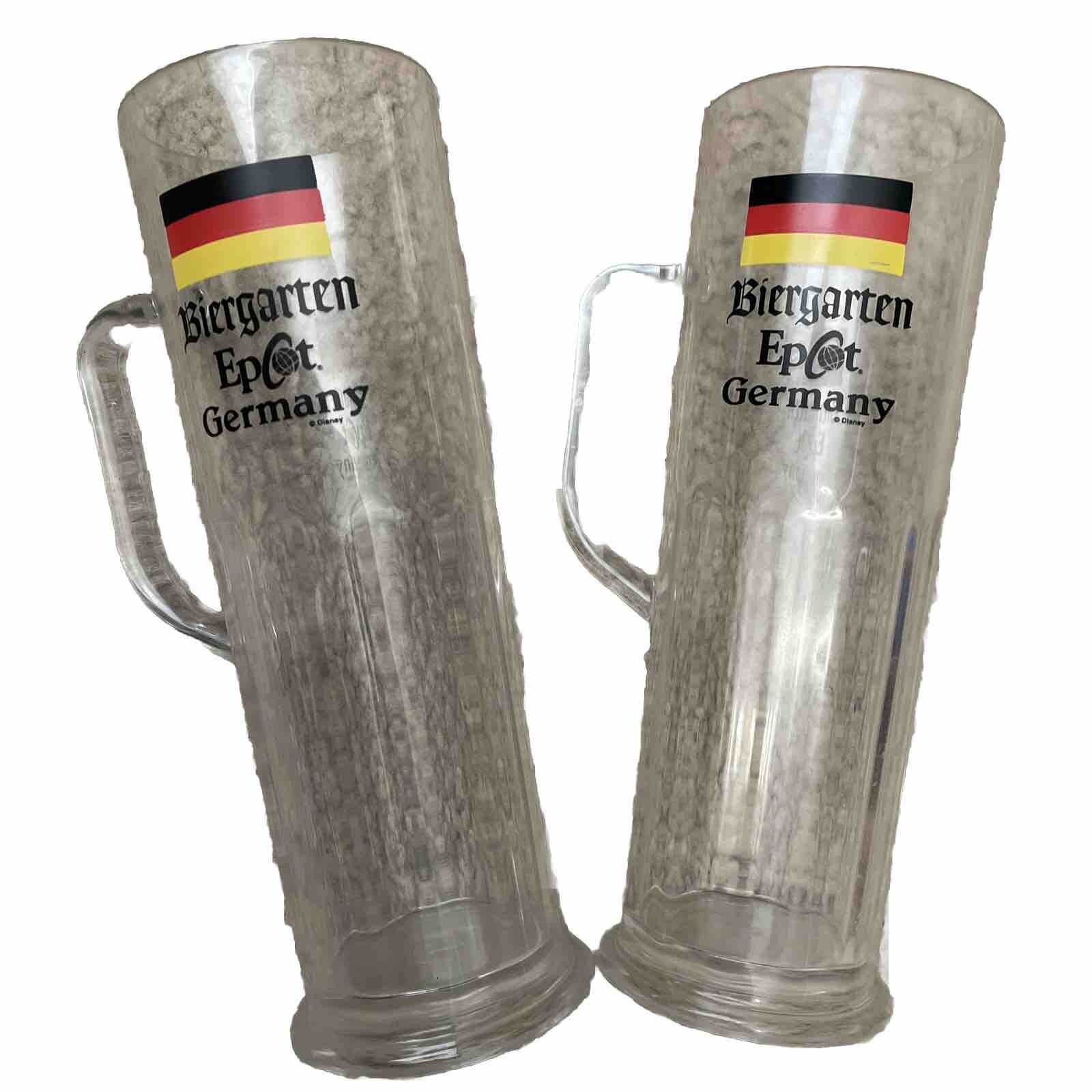 Set of two Epcot Germany Biergarten Plastic Beer Stein Cups Mug German ...