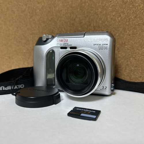 OLYMPUS CAMADIA C-730 Ultra ZoomOld compact digital camera AA battery ...