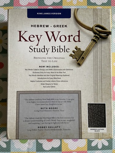 Key Word Hebrew Greek Study Bible KJV Bonded Black Leather New | eBay