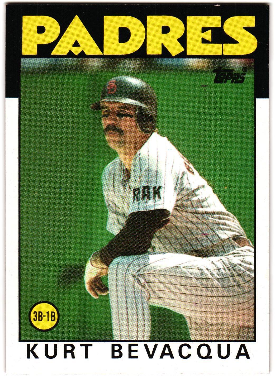 1986 Topps #789 Kurt Bevacqua San Diego Padres Very Good | eBay