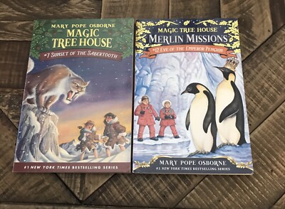 Magic Tree House Lot Of 2 -Sunset Of The Sabertooth -Eve Of The Emperor ...