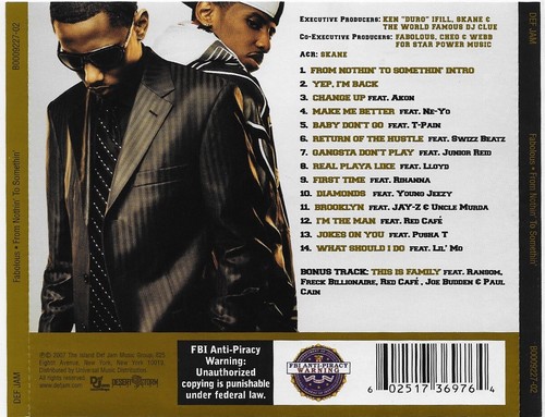 Fabolous ‎– From Nothin' To Somethin' 2007 CD Def Jam Recordings | eBay
