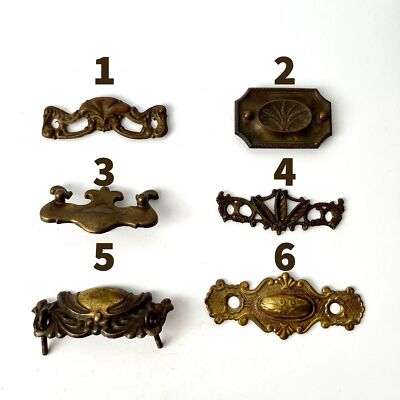 You Choose 1 Vintage Antique Cabinet Drawer Pull Backplate Restoration ...