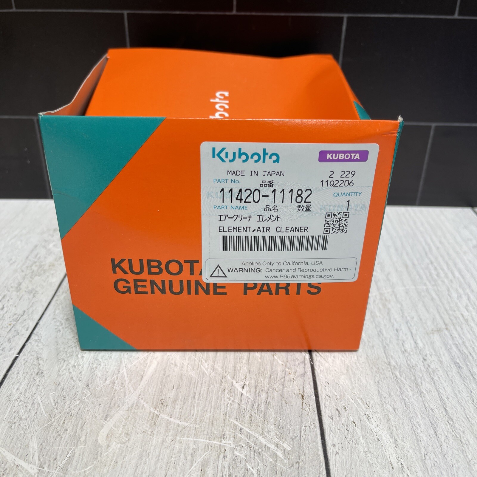 Kubota Generator Engine Air Cleaner Filter OEM #11420-11182 | eBay