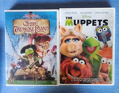 LOT of 2 DVDs - The MUPPETS MOVIE & MUPPET TREASUE ISLAND DVD NEW READ ...
