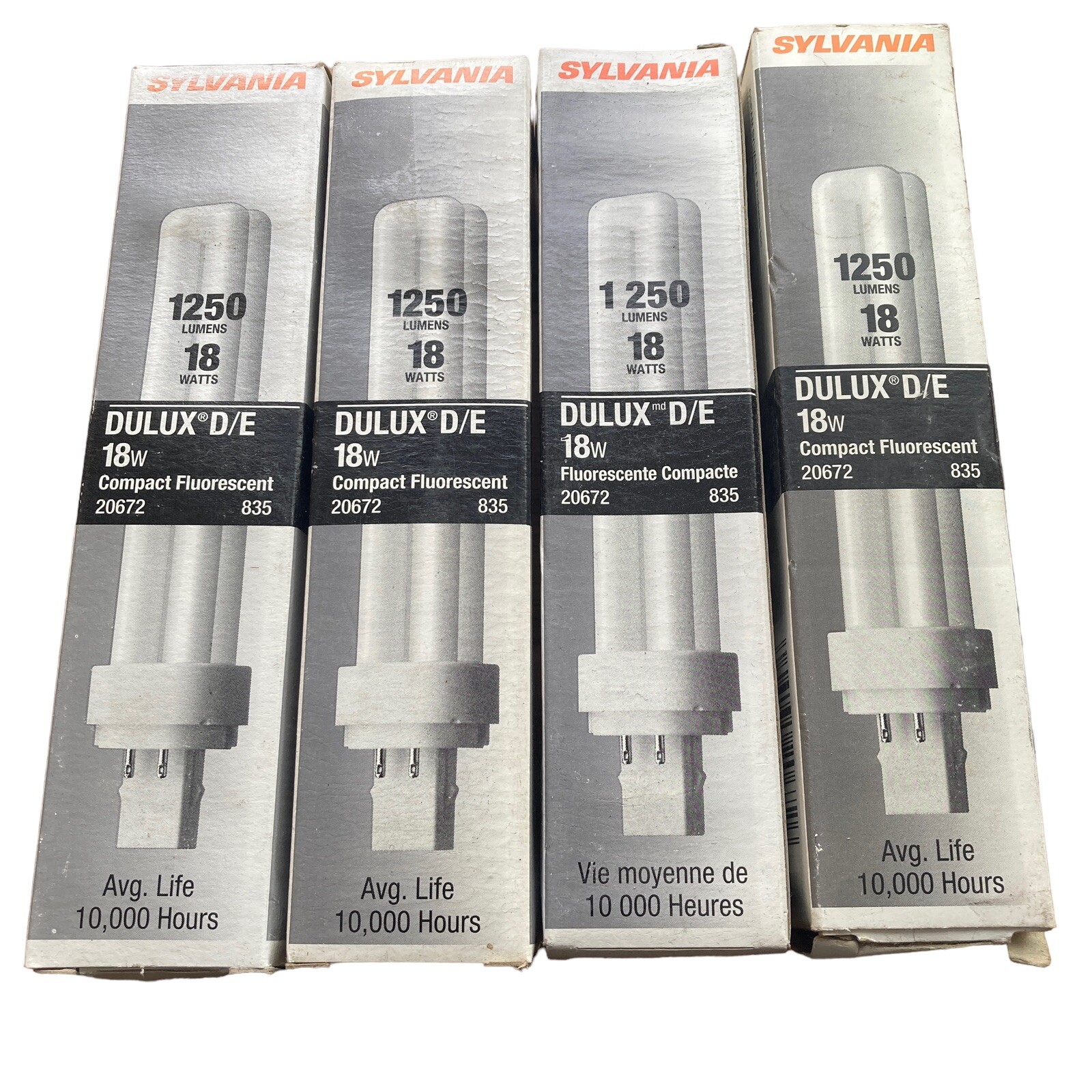 Sylvania 20672 Compact Fluorescent PL18W 4-Pin CF18DD/E/835 Lot of 4 | eBay