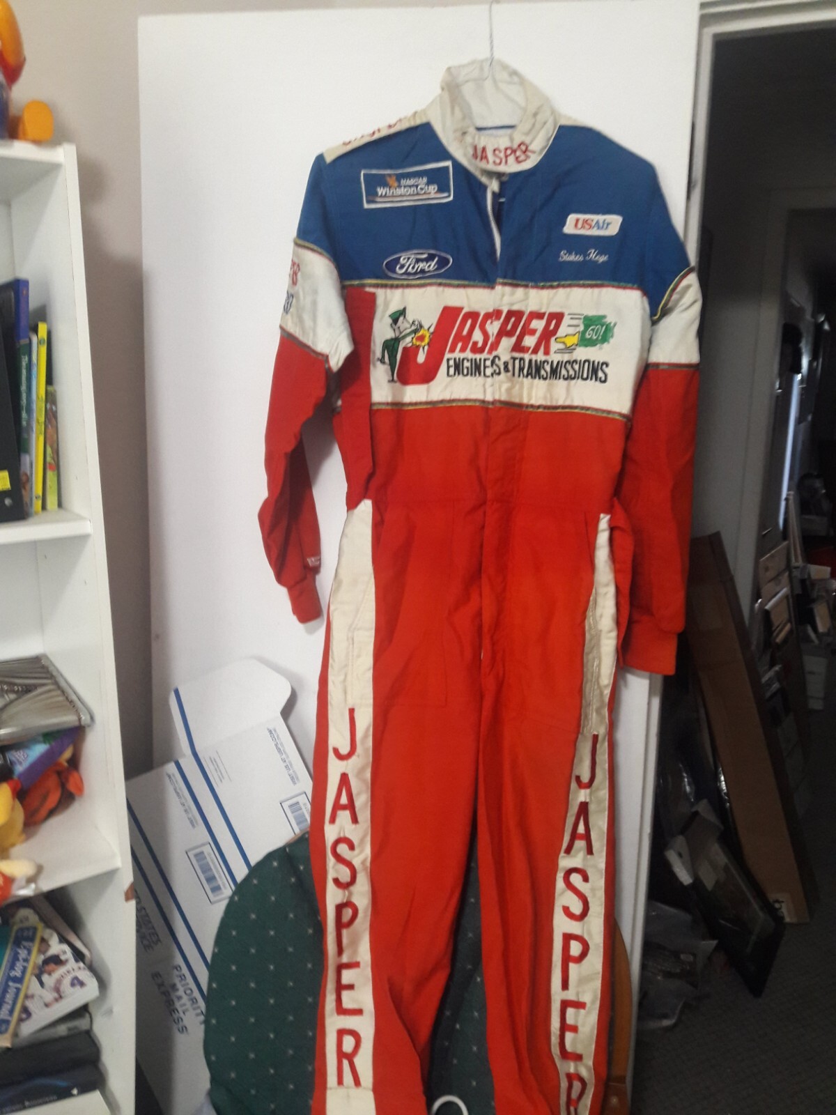 1993 NASCAR US AIR, Jasper Engines, Ford, Winston Cup Race Worn Fire ...