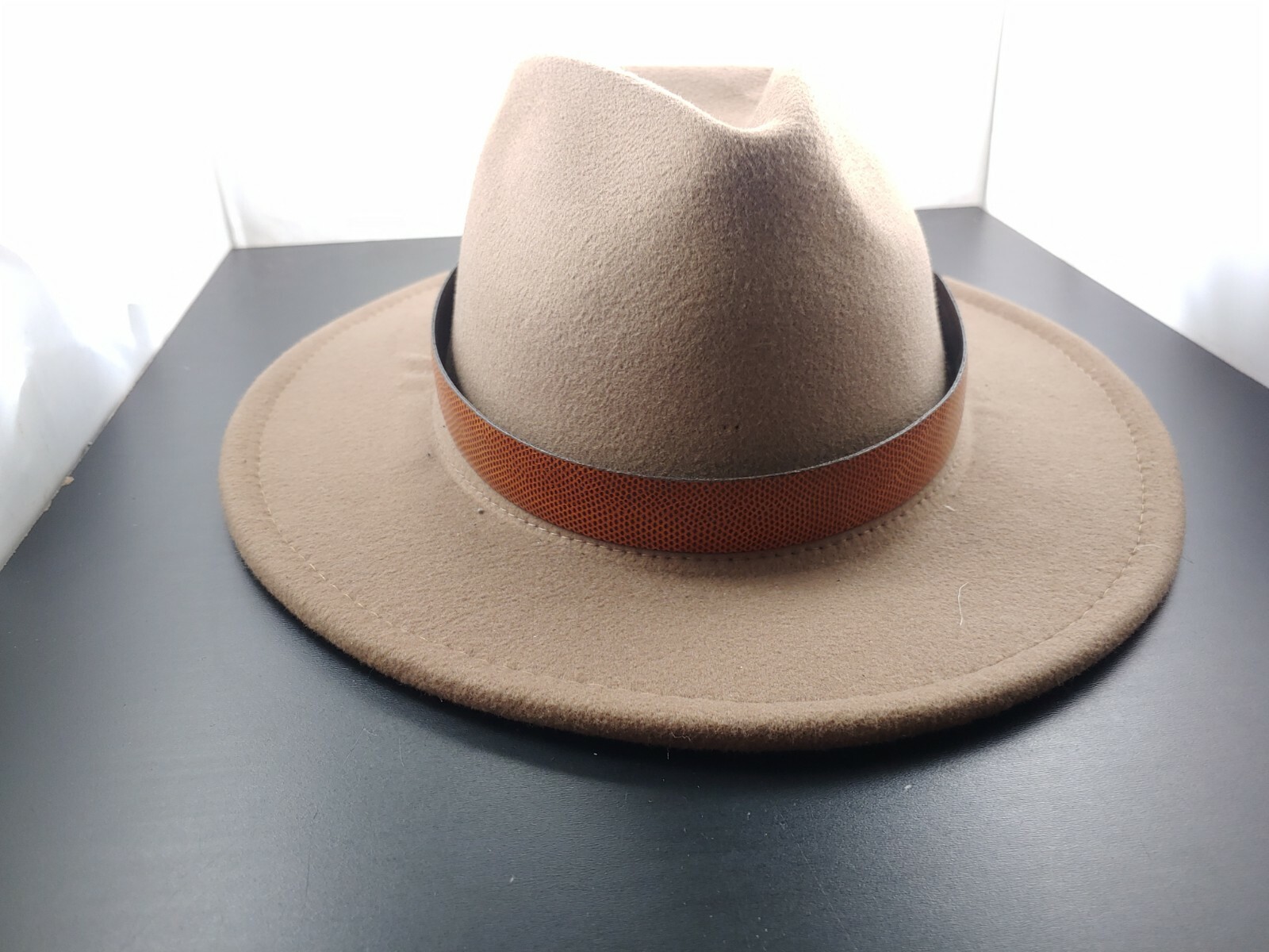 BROWN snake skin hatband hat band adjustable HANDMADE Western cowboy ...