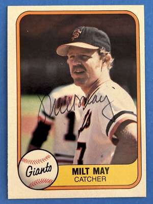 Milt May Autograph Signed 1981 Fleer San Francisco Giants | eBay