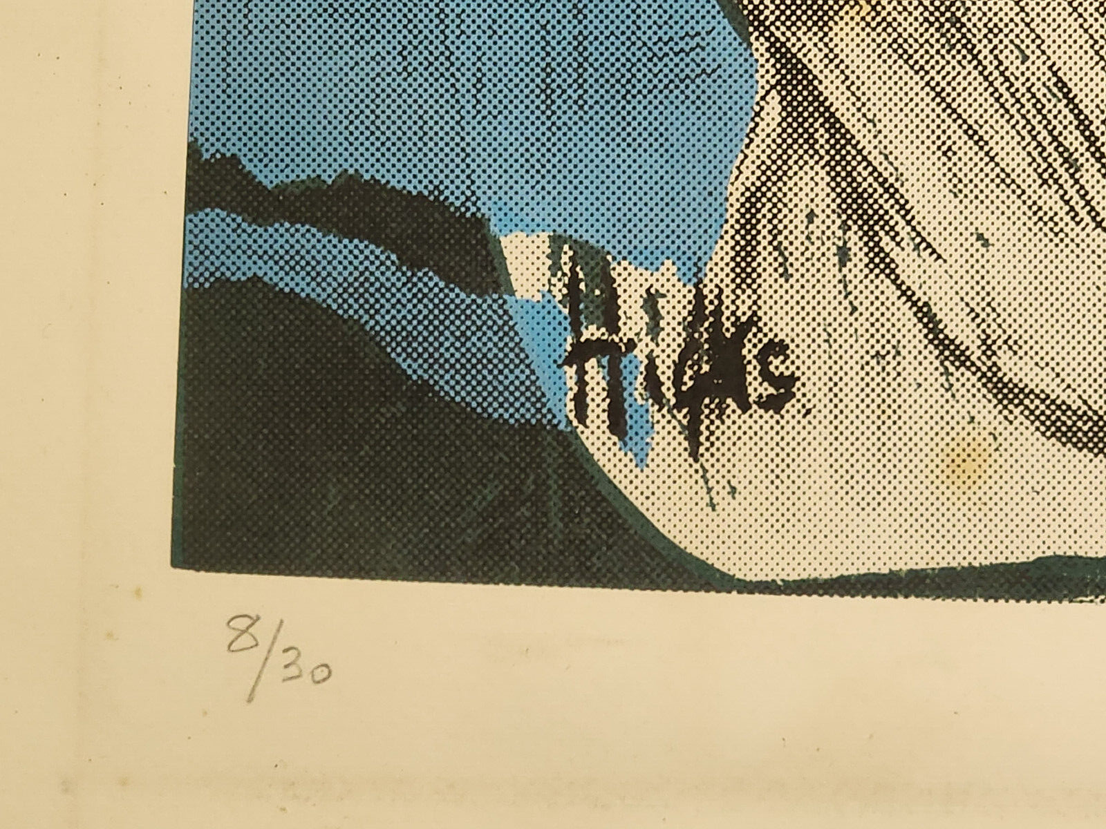 MONUMENTAL 1971 SIGNED PHILIP HICKS SCREENPRINT LITHOGRAPH "AFTERMATH ...
