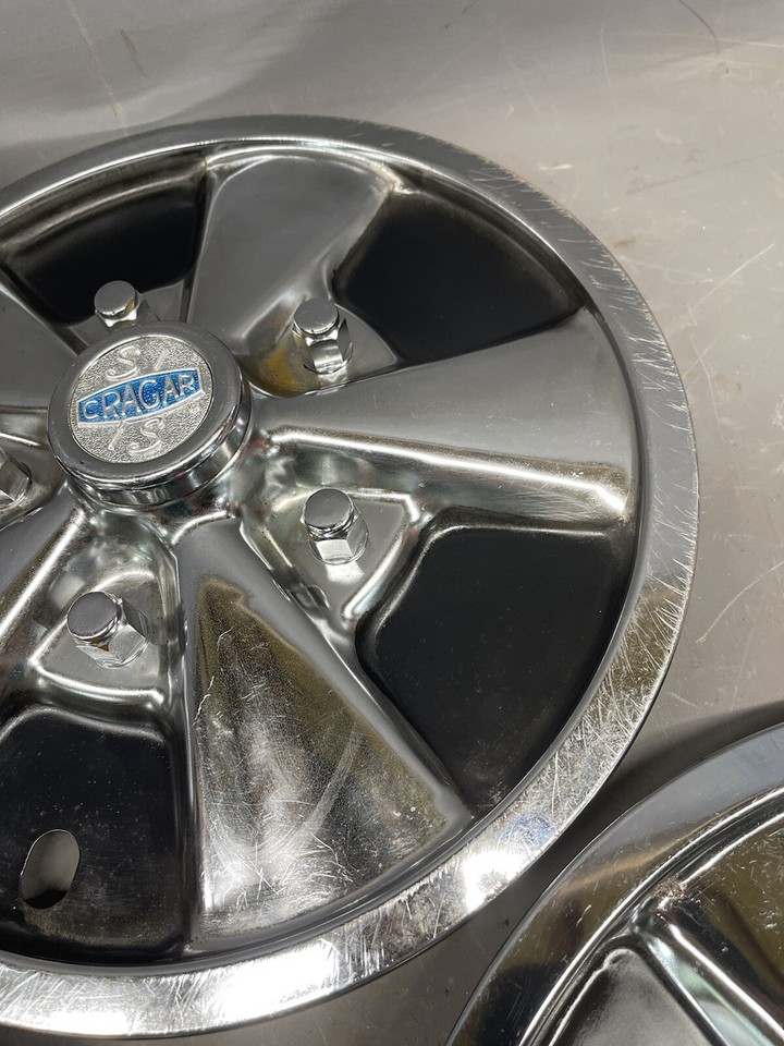 Vintage Cragar SS S/S 14" Hubcaps Wheel Covers Hub Caps Hot Rod Rat Rod ...