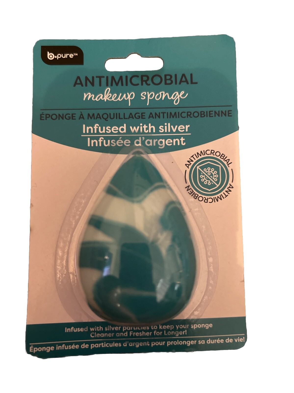 B Pure Antimicrobial Makeup Sponge Infused w/Silver for Longer Lasting ...