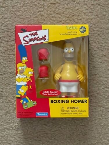Playmates The Simpsons WOS Interactive Boxing Homer RARE Mail Away ...