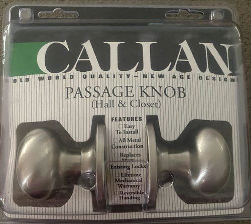 CALLAN Saxon Satin Nickel Passage (Hall/Closet) Door Knob | eBay