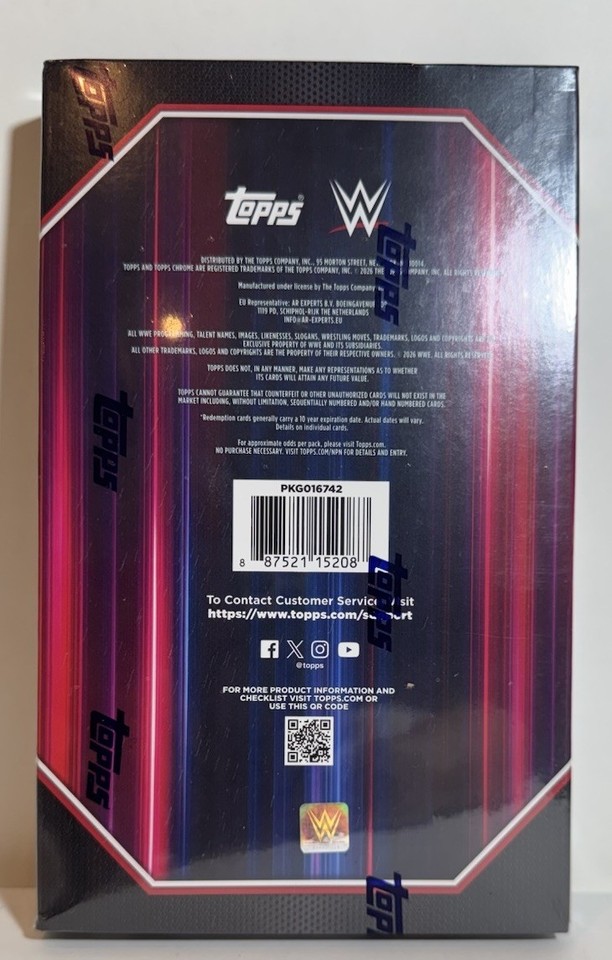 2026 Topps Chrome WWE Hobby Box Factory Sealed In Hand | eBay