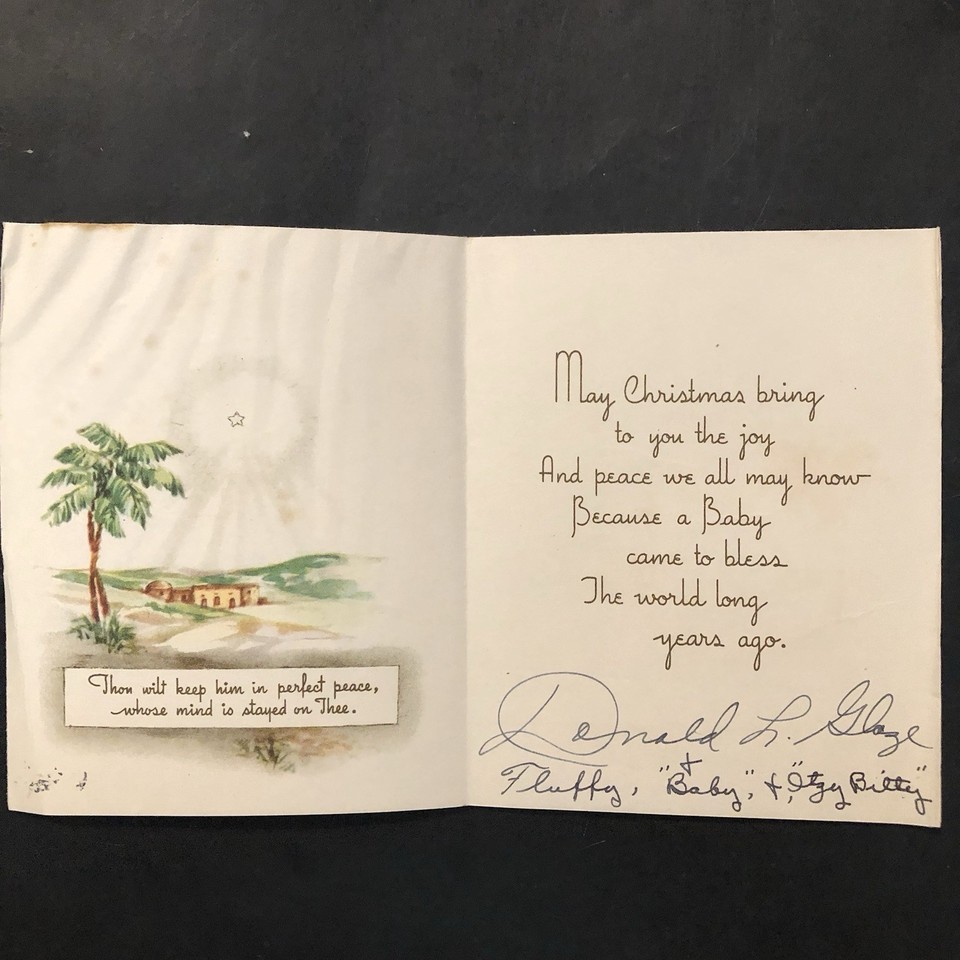 Vtg Christmas Greeting Card The Three Wisemen Bearing Gifts Visit Baby ...