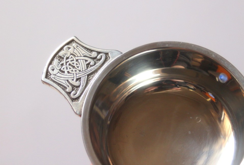 Small Handmade Pewter Quaich Cup Scottish Whisky Cup Celtic | eBay UK