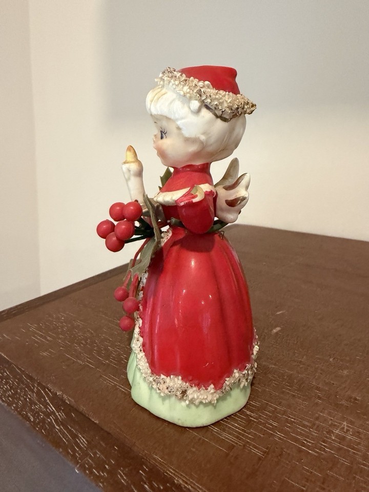 Vintage Napco Christmas Angel Bell Figurine 5” (Broken Arm As-Is) Japan ...