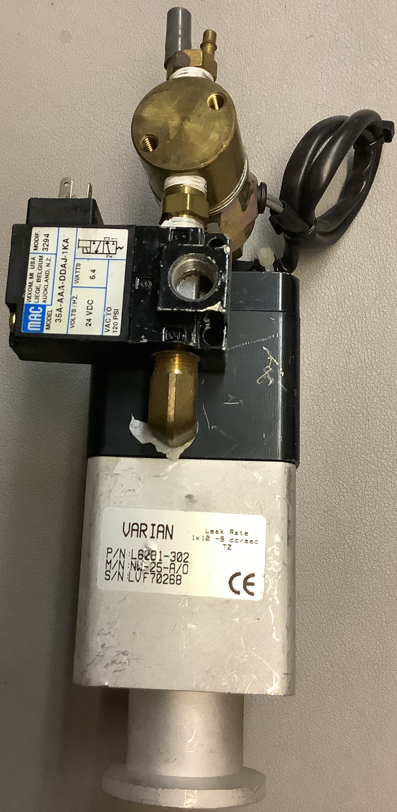 Varian L6281-302 Angle Valve w/ Kip & Mac Valves Listed In Description ...