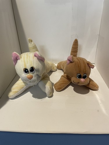 Vintage Pound Puppies Purries Mini Plush 7" Lot of 2 Tan Stripe, White ...