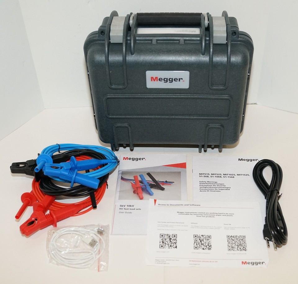 MEGGER MIT515 5-kV DIAGNOSTIC INSULATION RESISTANCE TESTER PI DAR DD ...