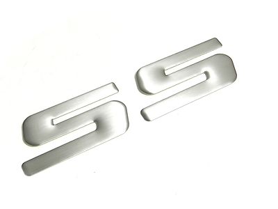 2 SILVER SS EMBLEM BADGE DECAL FOR CHEVROLET CHEVY CAMARO RS SS Z28 | eBay