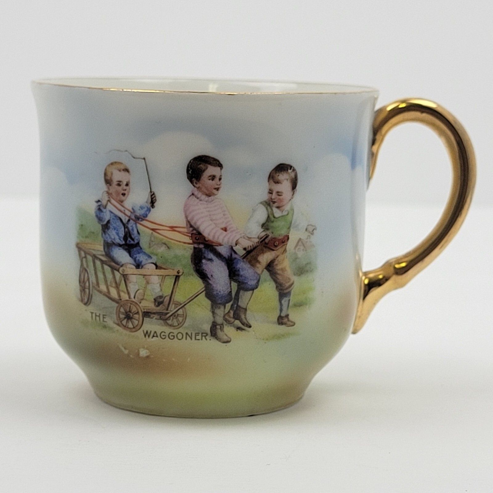 Vintage Antique 1920's Child Tea Cup~The Waggoner~Gold Trim~Germany | eBay