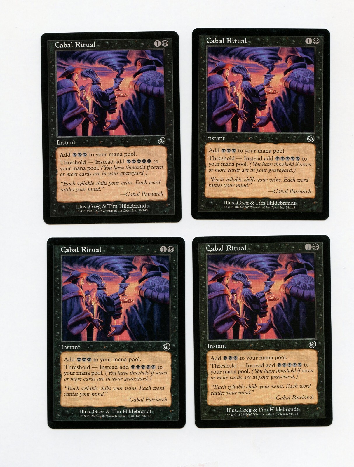 4 x Cabal Ritual Torment Magic the Gathering c | eBay