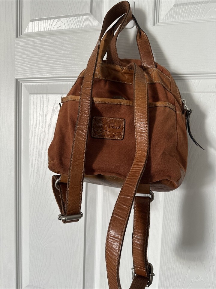 FOSSIL Leather - Long Live Vintage - RETRO Boho Backpack GREAT ...