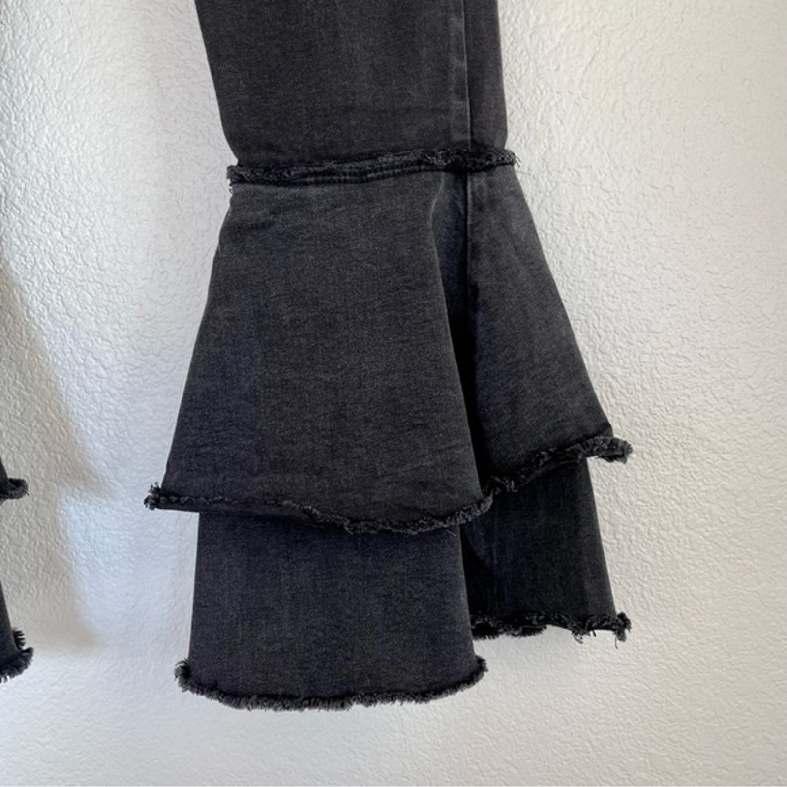 *RARE* BDG High-Rise Two-Tiered Ruffle Flare Jeans in… - Gem