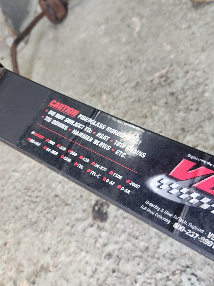 1980 Corvette C3 REAR Fiberglass Mono Leaf Spring Conversion VBP Sport ...