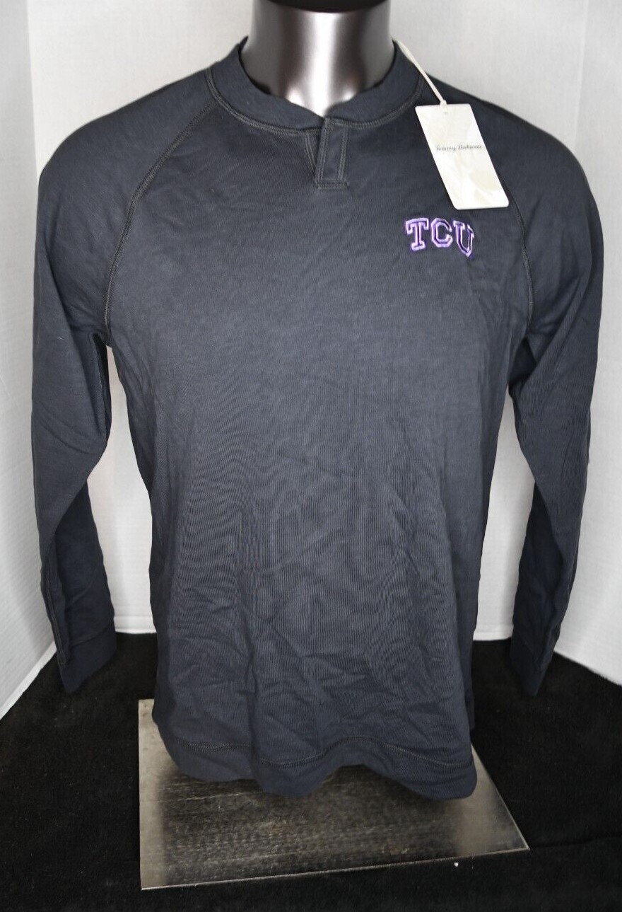 Tommy Bahama Black Washed look Pullover TCU Logo Men's M-L Casual NWT ...