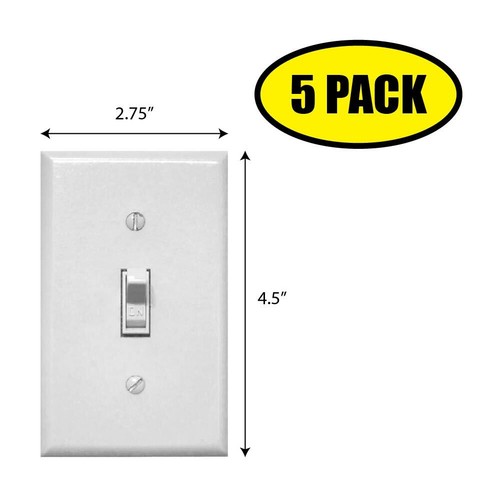 5 PACK - 4.5" x 2.75" FAKE LIGHT SWITCH Sticker Decal Humor Funny Gift ...