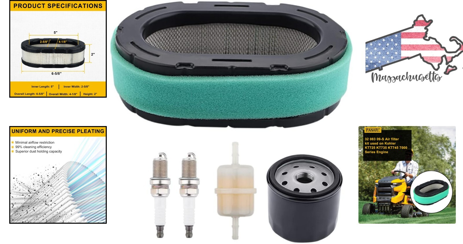 Kohler 7000 Series Air Filter - Fits Cub Cadet XT1 XT2 - Oil Change Kit ...