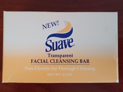 Vintage Suave Transparent Facial Cleansing Bar Soap Face Pure Glycerin ...