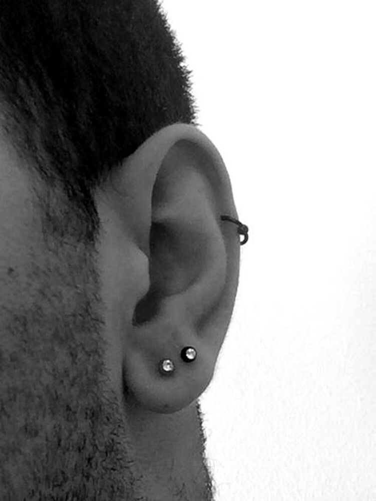 Diamond Tragus Piercings
