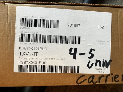 Carrier KSBTX0401PUR R410A 4-5 ton txv kit. New In Box . Same Day ...
