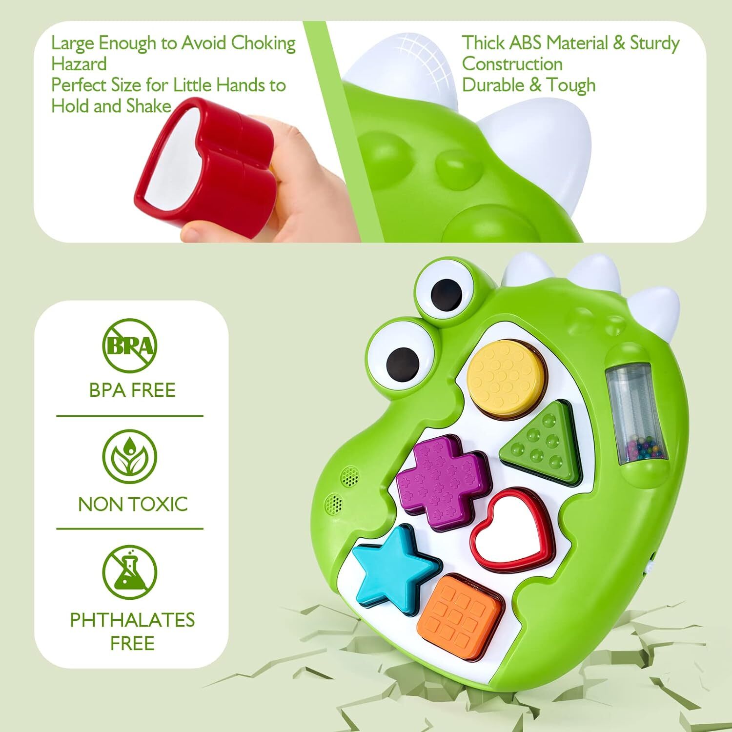 Light up Musical Shape Sorter Shape Sorting Toy W/Sound Light Age 1-2 ...