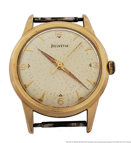 Helvetia Swiss Made Vintage Gold Plated Mens Wrist Watch | eBay