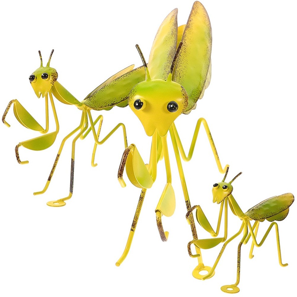 3 Pcs Metal Praying Mantis Garden Decor Hanging Ornament outside | eBay UK