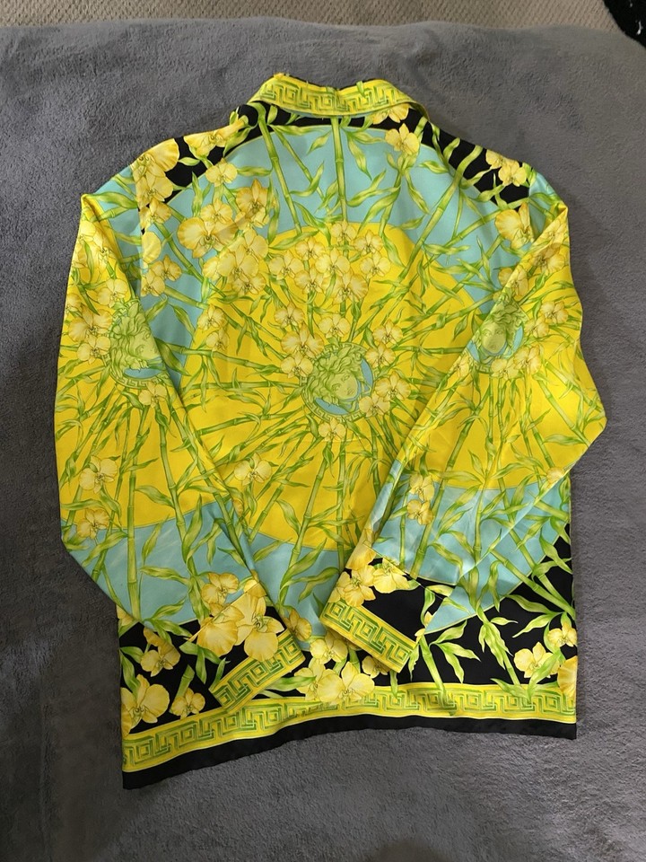 RARE Versace silk Michael Jackson Worn Bamboo Shirt vintage gallery ...