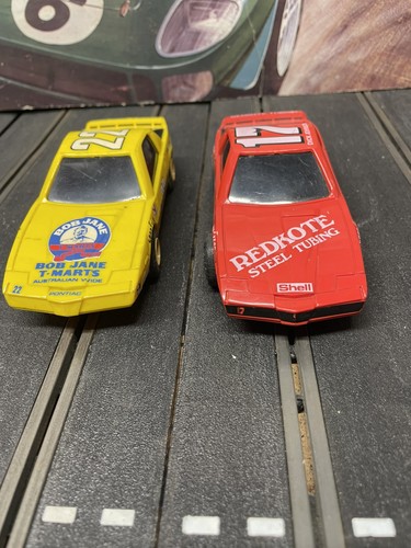 Scalextric C250 Pontiac Firebirds x 2 Red and yellow 1/32 Scale Vintage ...