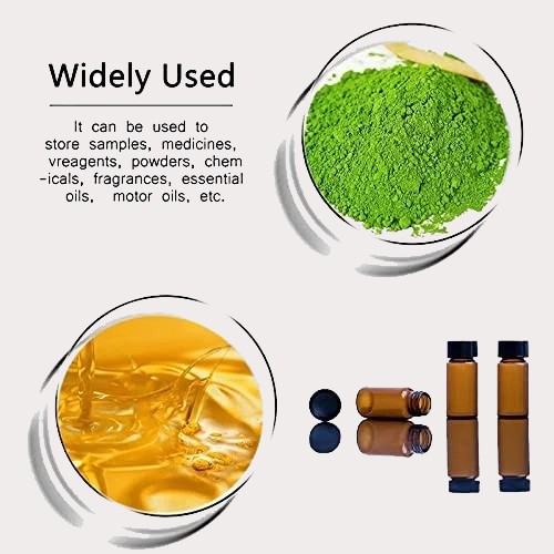 100pcs 4ml Glass Vials Amber/Clear Vials with Caps Small Lab Vials ...