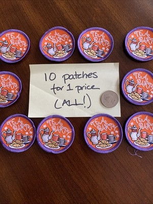 Girl Scout patches lot—10 Tea Party Patches For One Price! | eBay