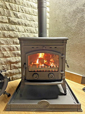 Wood burning fireplace stove with side feeding door | eBay