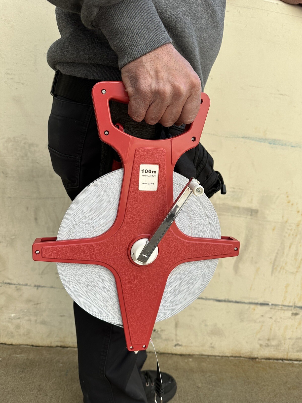 1/2" X 330’ Open Reel Tape Measure Manual Rewind Retract Tape Reel ...