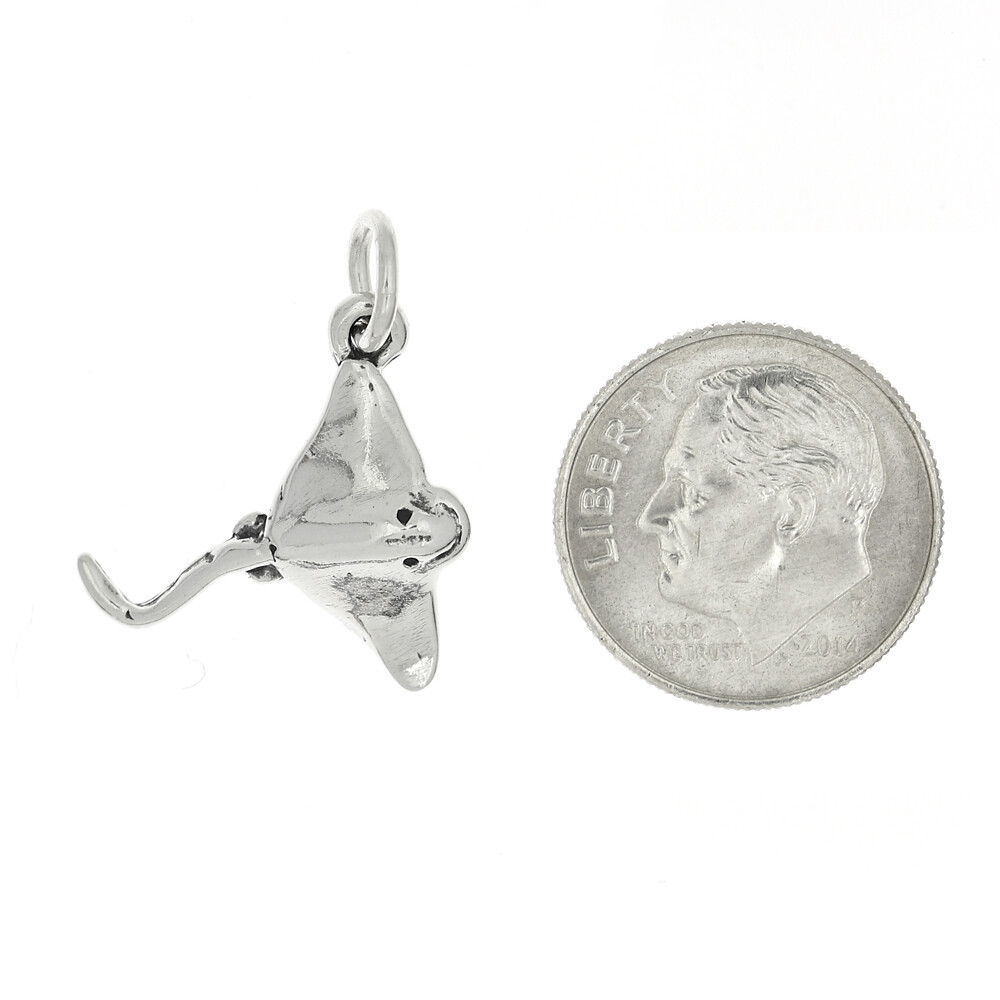 Sterling Silver Small Stingray Sea Ray Charm or Pendant | eBay