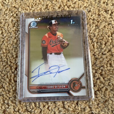 2022 Bowman Chrome Isaac De Leon 1st Chrome Prospect Auto #CPA-ID | eBay